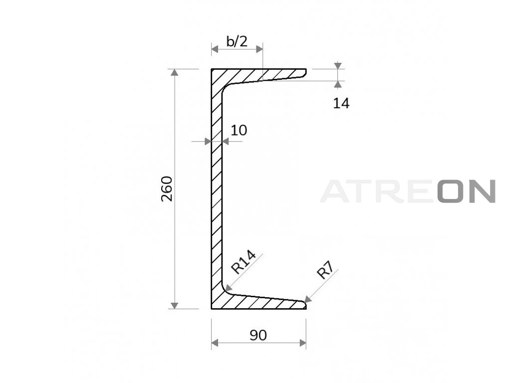 UPN 260 (U profil 260) | ATREON.cz