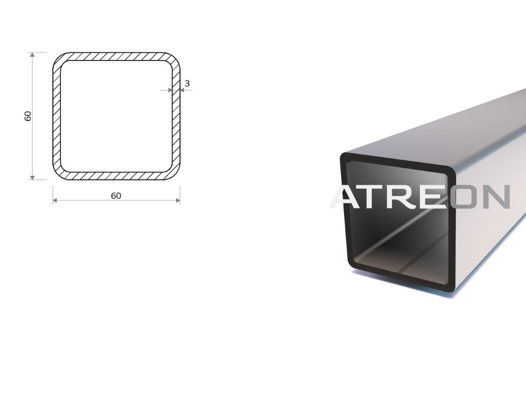 Jekl 60x60x3 z kategorie Jekly - SKLADEM | ATREON.cz