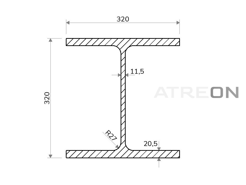 HEB 320 z kategorie Ocelové nosníky - SKLADEM | ATREON.cz