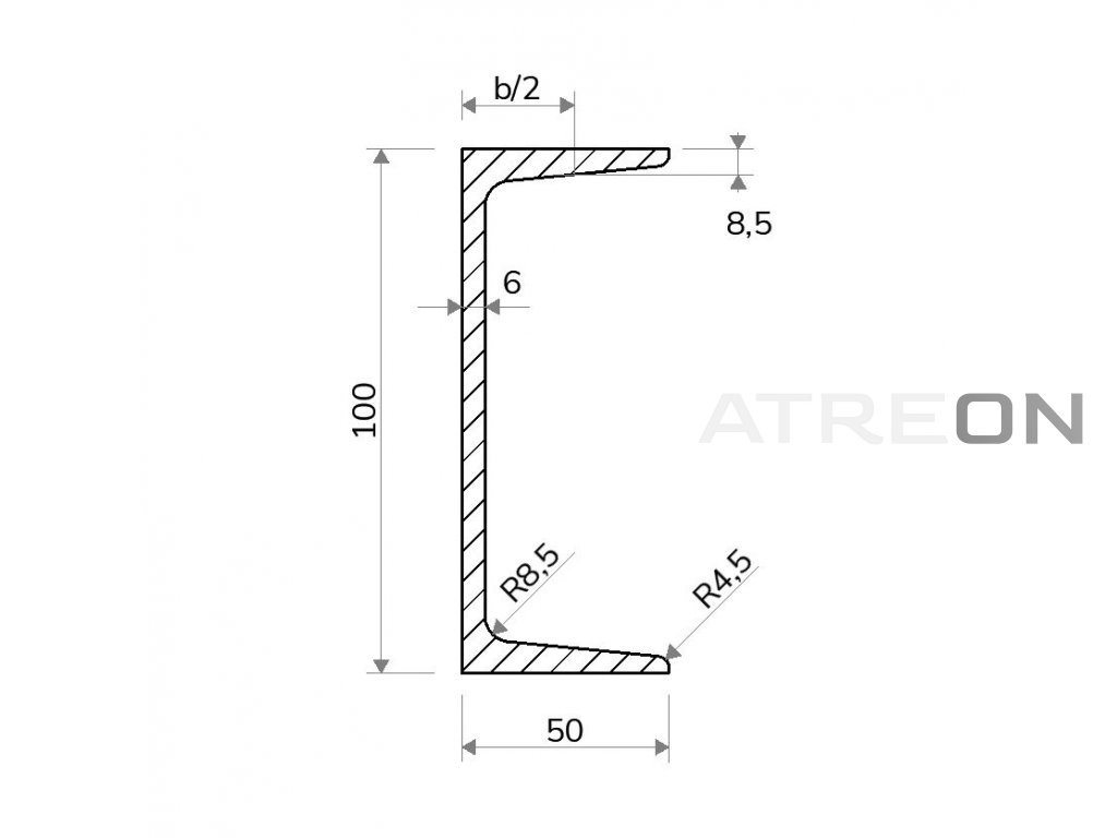 UPN 100 (U profil 100) - S355 | ATREON.cz