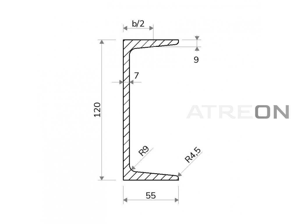 UPN 120 (U profil 120) - S355 | ATREON.cz