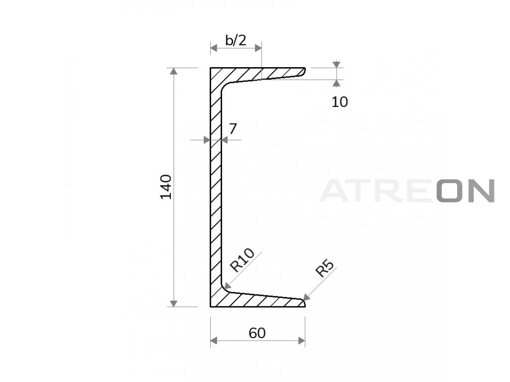 UPN 140 (U profil 140) - S355 | ATREON.cz