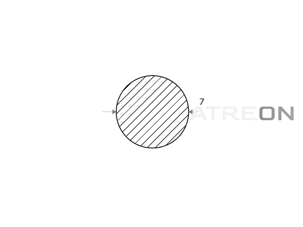 Kulatina 7 mm - tažená (S235JR/H9) z kategorie Kruhová ocel (kulatina ...