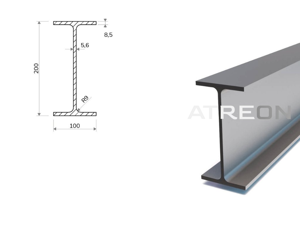 IPE 200 z kategorie Ocelové nosníky - SKLADEM | ATREON.cz