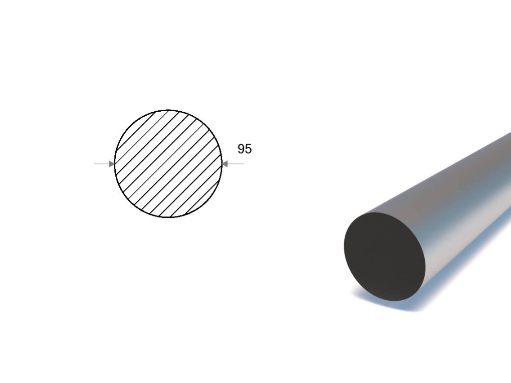 Kulatina 95 mm (S235) z kategorie Kruhová ocel (kulatina) - SKLADEM ...