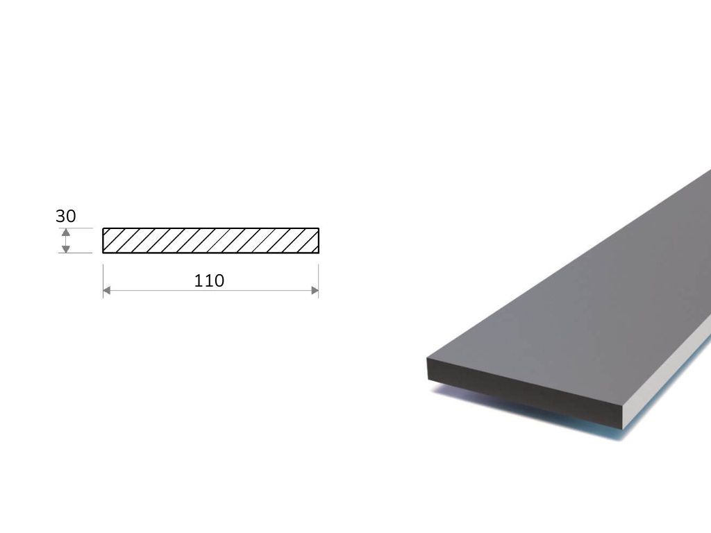 Plochá ocel 110x30 z kategorie Plochá ocel - SKLADEM | ATREON.cz