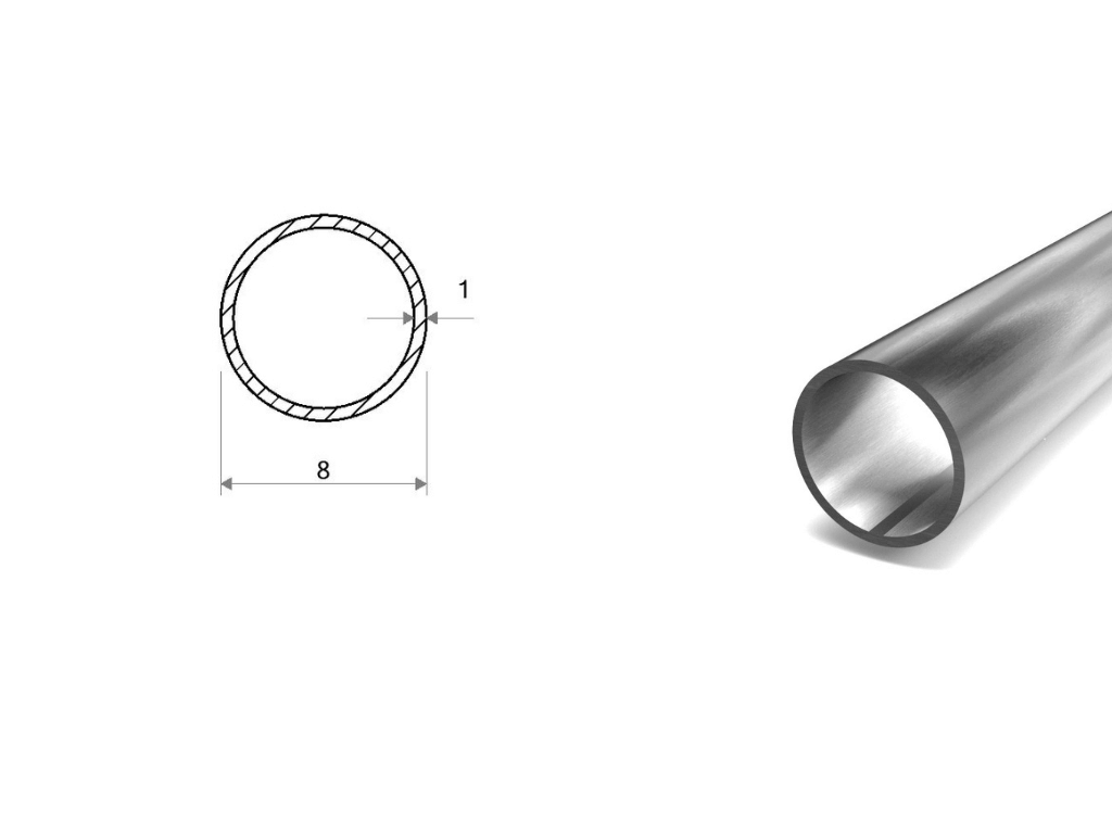 Nerezová trubka 8x1 (1.4301/7) z kategorie Nerezové trubky - SKLADEM ...
